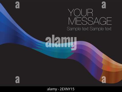 Colorful wave layout design with own area for own text. Vector ...