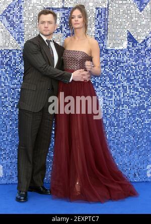 Taron Egerton and Emily Thomas, Rocketman - UK Premiere, Leicester ...