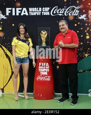 Alina Robert poses during the FIFA World Cup Trophy Tour during the ...