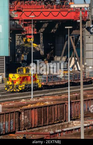 Steel mill Huttenwerke Krupp Mannesmann- HKM Stock Photo - Alamy