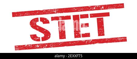 STET red grungy rectangle stamp sign Stock Photo - Alamy