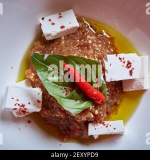 Sandwich with eggplant paste Stock Photo - Alamy