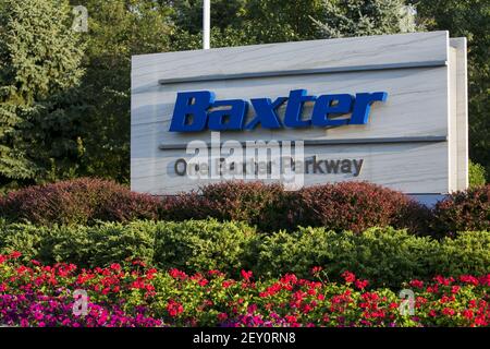 The headquarters of Baxter International Inc., in Deerfield, Illinois ...