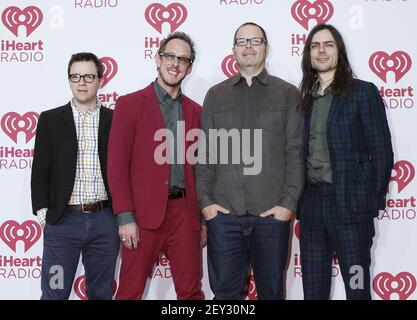 Weezer pose for a photo during a red carpet event prior to the start of ...