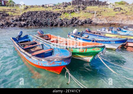 Prow of a traditional polynesian wooden boat or Vaka on the beach and ...
