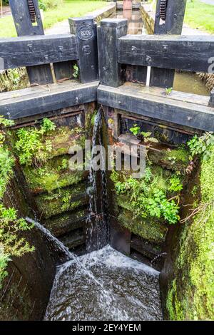 Marple Locks on the High Peak Canal which forms part of the Greater ...