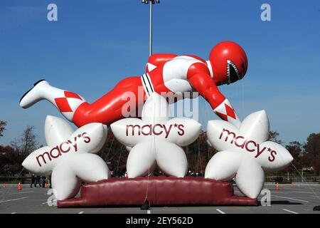 Power Ranger balloon floats in the air during the annual Macy's ...