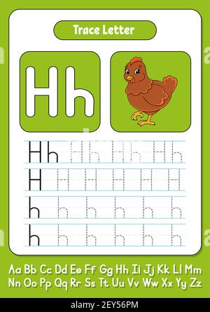 Vocabulary flashcard with word Hen illustration Stock Vector Image ...