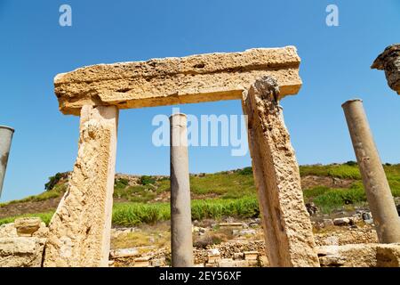 Perge old in asia and the roman temple Stock Photo - Alamy