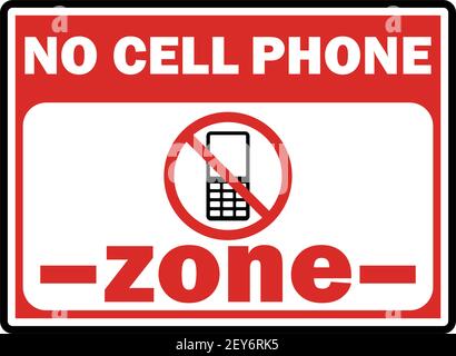 no cellular phone zone area for signboard or label. vector illustration ...