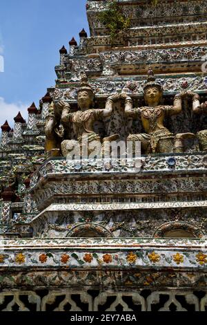 asia thailand in bangkok s cross colors roof colors mosaic Stock Photo ...