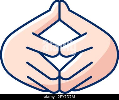 Steeple hand gesture RGB color icon Stock Vector Image & Art - Alamy