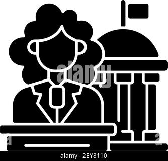 Women in management black glyph icon Stock Vector Image & Art - Alamy