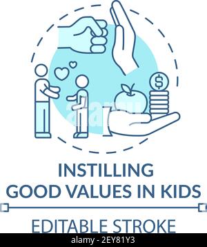 Instilling good values in kids concept icon Stock Vector Image & Art ...