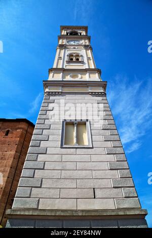 monument clock tower in stone and bell Stock Photo - Alamy