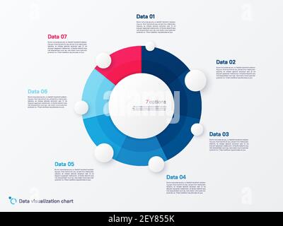 7 seven percent vector circle chart, percentage diagram graph for web ...