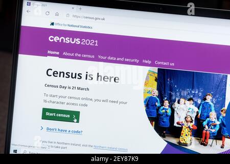 United Kingdom Census 2021 online submission website Stock Photo - Alamy