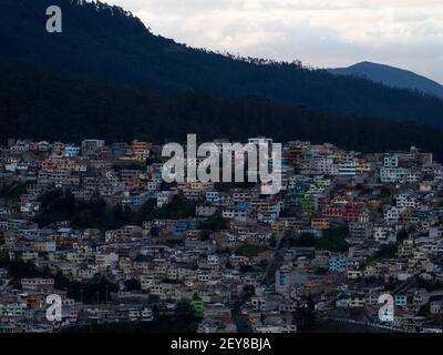 Slums of the Quito city, Ecuador Stock Photo - Alamy