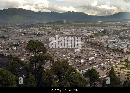VIEW FROM WANGU PAVILION LIJIANG, YUNNAN PROVINCE, CHINA. PIC MIKE ...