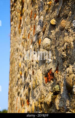 Milan old church concrete wall brick the abstract background stone ...