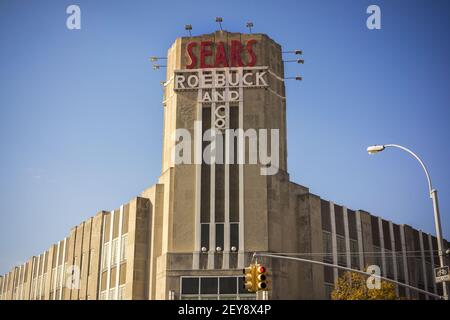 Art Deco Sears Roebuck and Co store closed in Flatbush Brooklyn NYC ...