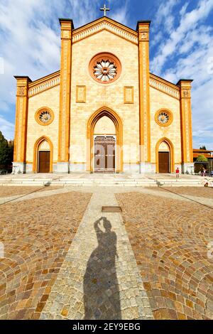 Lombardy the villa cortese old church brick tower wall italy Stock ...