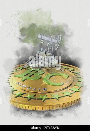 Blockchain technology, cryptocurrency mining Stock Photo - Alamy