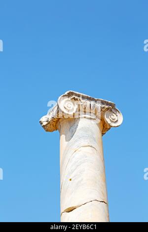 Column in old temple and theatre in ephesus antalya turkey asia sky the ...