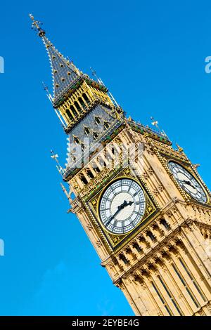 london big ben and historical old construction england aged city Stock ...