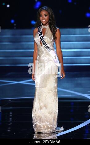 Miss South Carolina Megan Pinckney walks the runway during the swimsuit ...