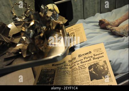 An 'alien' autopsy at the UFO Museum, Roswell, New Mexico Location: New ...