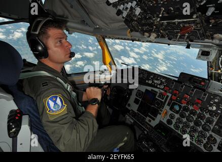 U.S. Air Force Capt. Jason Howze (left) and Capt. Alexander Harvey ...