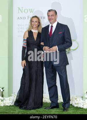 Actor Ray Stevenson and Elisabetta Caraccia attend the world premiere ...
