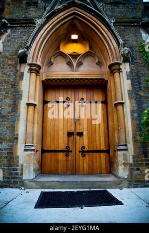 wooden parliament in london old church door and marble antique wall ...