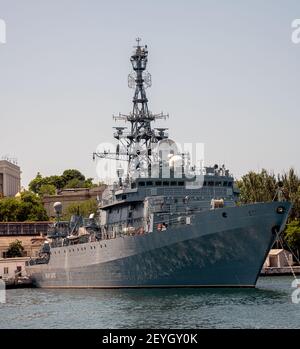 Sevastopol, Crimea - July 3, 2019. Ivan Khurs - The Intelligence ship ...