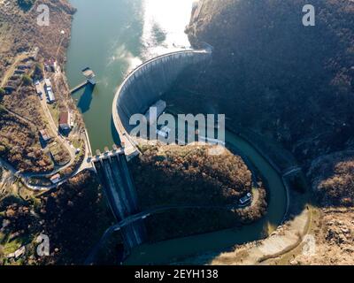 Amazing view of Arda River meander and Kardzhali Reservoir, Bulgaria ...