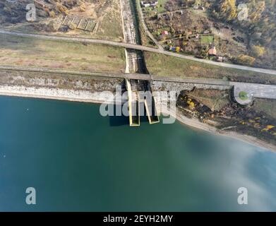 Aerial view of Ogosta Reservoir, Montana Region, Bulgaria Stock Photo ...
