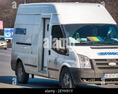 Armored truck, Brinks armoured money transport vehicle, USA Stock Photo ...