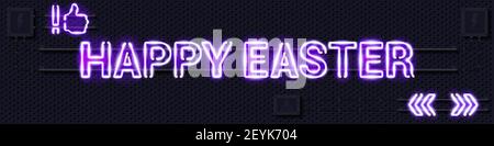 Happy Easter background with glass lettering word decorated by eggs ...