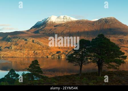 Loch Maree and Slioch mountain Wester Ross Scottish Highlands SCO 5412 ...