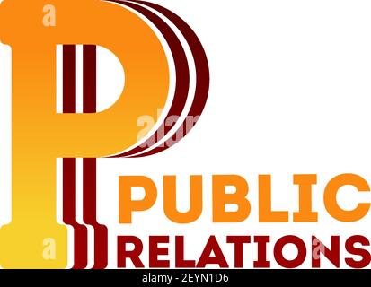 PR agency logo, public relations icon, megaphone with stars, promotion ...