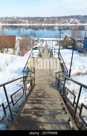 Tutaev, Russia - March 28, 2016. Architecture and general view of town ...