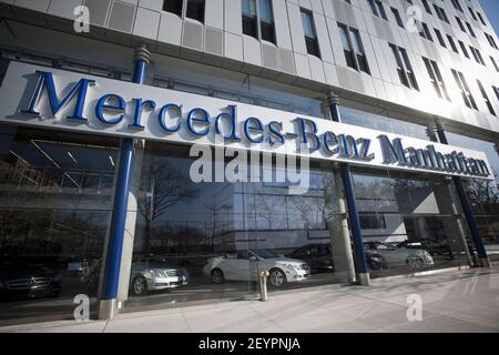 The flagship Mercedes-Benz Manhattan dealership is seen in its new ...