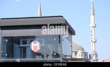Sign to Taksim metro in Istanbul Turkey Stock Photo - Alamy