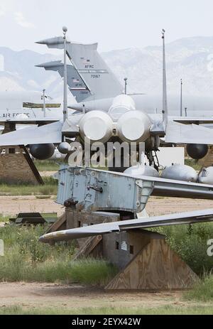 9 August 2012 - Tucson, Arizona- F/A-18 Hornet aircraft in storage at ...