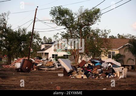 13 September 2012 - Ironton, Plaquemines Parish, Louisiana, USA. Piles ...