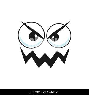 Angry mischievous emoji emoticon face making a grimace, sticking out ...