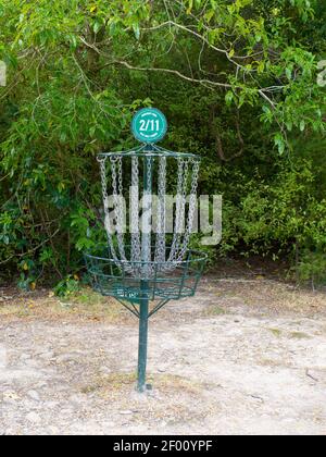 Frisbee golf hole Stock Photo - Alamy