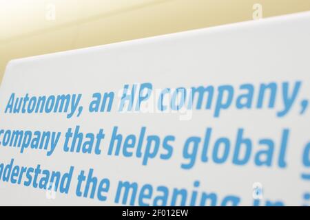 Hewlett-Packard and Autonomy logos Stock Photo - Alamy
