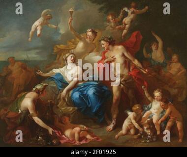 'Bacchus and Ariadne' by Pierre Jacques Cazes is a mythological ...